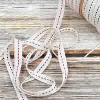 China 10mm x 50 Yard Cotton Stitched Edge Ribbon - ISO9001 Certified for Bags and Luggage Handles for sale