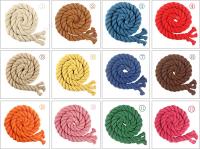 China 20mm Colored Cotton Macrame Cord - 550 Pound Strength 3-Strand Twisted Rope for DIY Crafts and Garment Accessories for sale