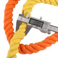 China 20mm Colored Cotton Macrame Cord - 550 Pound Strength 3-Strand Twisted Rope for DIY Crafts and Garment Accessories for sale