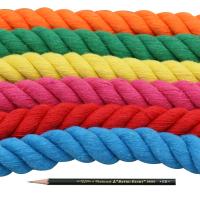 China 20mm Colored Cotton Macrame Cord - 550 Pound Strength 3-Strand Twisted Rope for DIY Crafts and Garment Accessories for sale