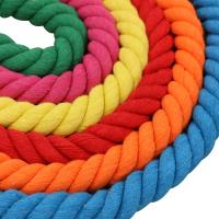 China 20mm Colored Cotton Macrame Cord - 550 Pound Strength 3-Strand Twisted Rope for DIY Crafts and Garment Accessories for sale