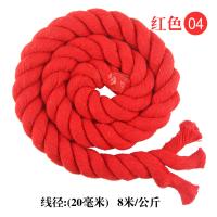 China 20mm Colored Cotton Macrame Cord - 550 Pound Strength 3-Strand Twisted Rope for DIY Crafts and Garment Accessories for sale