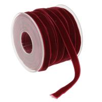 China 10mm x 20Y Elastic Velvet Ribbon for Gift Wrapping and Crafts - ISO9001 Certified Double-Faced Design for sale