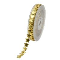 China 15mm x 15m Ultrasonic Star Pattern Jacquard Ribbon for Luxury Gift Packaging and Decorative Applications for sale