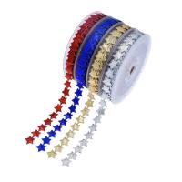 China 15mm x 15m Ultrasonic Star Pattern Jacquard Ribbon for Luxury Gift Packaging and Decorative Applications for sale