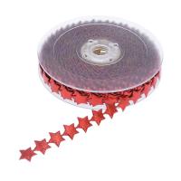 China 15mm x 15m Ultrasonic Star Pattern Jacquard Ribbon for Luxury Gift Packaging and Decorative Applications for sale