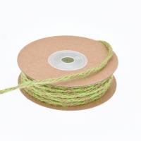 China Leaf Dark Green Burlap Jute Wired Ribbon 2mm-15mm Width x 10 Yards for Gift Wrapping and Crafts for sale