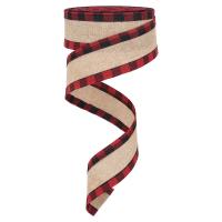 China 40mm & 63mm Jute Lattice Ribbon - 10 Yard Biodegradable Burlap for Gift Wrapping for sale