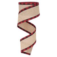 China 40mm & 63mm Jute Lattice Ribbon - 10 Yard Biodegradable Burlap for Gift Wrapping for sale
