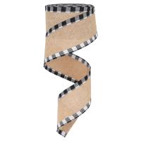 China 40mm & 63mm Jute Lattice Ribbon - 10 Yard Biodegradable Burlap for Gift Wrapping for sale