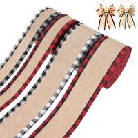 China 40mm & 63mm Jute Lattice Ribbon - 10 Yard Biodegradable Burlap for Gift Wrapping for sale