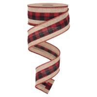 China 10y Length Lattice Burlap Ribbon Biodegradable Bulk Burlap Ribbon for sale