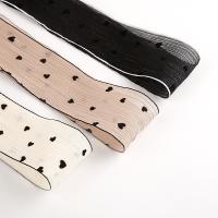 China 3 Colors Striped Ribbon 40mm Heart Printed Polyester Ribbon OEM Eco Friendly for sale