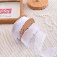 China 4cm*18m Shinny Diamond Polyester Organza Ribbon High Quality Gift Ribbon for sale