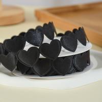 China 1.5cm*9m 2.5cm*9m Heart Shape Valentine's Day Polyester Gift Ribbon For Luxury Gift Packaging for sale