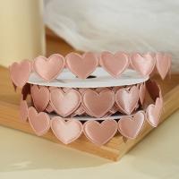 China 1.5cm*9m 2.5cm*9m Heart Shape Valentine's Day Polyester Gift Ribbon For Luxury Gift Packaging for sale
