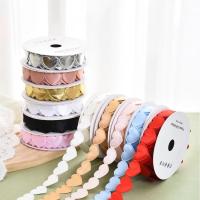 China 1.5cm*9m 2.5cm*9m Heart Shape Valentine's Day Polyester Gift Ribbon For Luxury Gift Packaging for sale