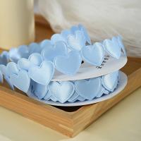 China 1.5cm*9m 2.5cm*9m Heart Shape Valentine's Day Polyester Gift Ribbon For Luxury Gift Packaging for sale