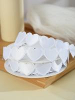 China 1.5cm*9m 2.5cm*9m Heart Shape Valentine's Day Polyester Gift Ribbon For Luxury Gift Packaging for sale