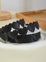 China 1.5cm*9m 2.5cm*9m Heart Shape Valentine's Day Polyester Gift Ribbon For Luxury Gift Packaging for sale