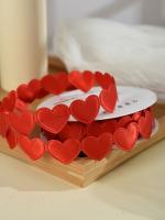 China 1.5cm*9m 2.5cm*9m Heart Shape Valentine's Day Polyester Gift Ribbon For Luxury Gift Packaging for sale