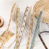 China 15mm x 50 Yard Pastoral Floral Cotton Ribbon for Baking Cake Decoration and Gift Packaging - ISO Certified for sale