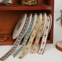 China 15mm x 50 Yard Pastoral Floral Cotton Ribbon for Baking Cake Decoration and Gift Packaging - ISO Certified for sale