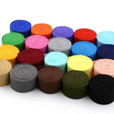 China 20mm x 50yd Herringbone Woven Cotton Ribbon for Garment Accessories - ISO Certified 100% Natural Material for sale