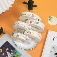 China 20mm*25y Slit Edge Cotton Ribbon For Cake Package And Decoration for sale