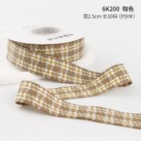 China CHRISTMAS LATTICE RIBBON GIFT BOX PACKING RIBBON HANDMADE DIY BOW RIBBON POLYESTER RIBBON for sale