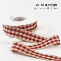 China CHRISTMAS LATTICE RIBBON GIFT BOX PACKING RIBBON HANDMADE DIY BOW RIBBON POLYESTER RIBBON for sale