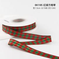 China CHRISTMAS LATTICE RIBBON GIFT BOX PACKING RIBBON HANDMADE DIY BOW RIBBON POLYESTER RIBBON for sale