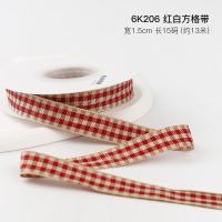 China CHRISTMAS LATTICE RIBBON GIFT BOX PACKING RIBBON HANDMADE DIY BOW RIBBON POLYESTER RIBBON for sale
