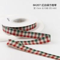 China CHRISTMAS LATTICE RIBBON GIFT BOX PACKING RIBBON HANDMADE DIY BOW RIBBON POLYESTER RIBBON for sale