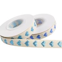 China 16mm*9m Heart Pattern Jacquard Cotton Ribbon For Clothing Accessories for sale