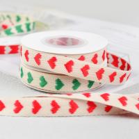 China 16mm*9m Heart Pattern Jacquard Cotton Ribbon For Clothing Accessories for sale