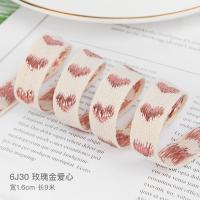 China 16mm*9m Heart Pattern Jacquard Cotton Ribbon For Clothing Accessories for sale