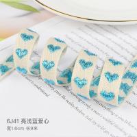 China 16mm*9m Heart Pattern Jacquard Cotton Ribbon For Clothing Accessories for sale