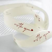 China 2.5cm*36m Valentine's Day Printed Ribbon For Gift Box Package for sale