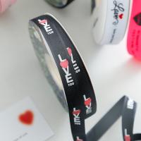China 2.5cm*36m Valentine's Day Printed Ribbon For Gift Box Package for sale