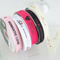 China 2.5cm*36m Valentine's Day Printed Ribbon For Gift Box Package for sale