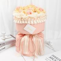 China 4.0cm*4.5m Wrinkled Edge Polyester Ribbon For Flower Packing for sale