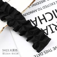 China 4.0cm*4.5m Wrinkled Edge Polyester Ribbon For Flower Packing for sale