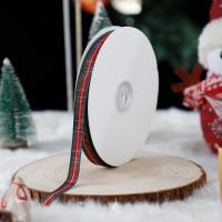 China 1cm*45m Chritsmas Printed Ribbon For Gift Packing And Garment Accessories for sale