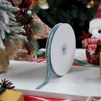 China 1cm*45m Chritsmas Printed Ribbon For Gift Packing And Garment Accessories for sale