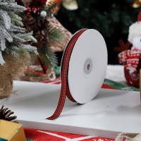 China 1cm*45m Chritsmas Printed Ribbon For Gift Packing And Garment Accessories for sale