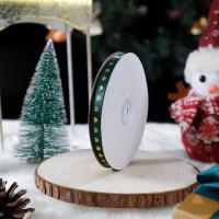 China 1cm*45m Chritsmas Printed Ribbon For Gift Packing And Garment Accessories for sale