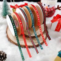 China 1cm*45m Chritsmas Printed Ribbon For Gift Packing And Garment Accessories for sale
