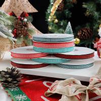 China 1cm*45m Chritsmas Printed Ribbon For Gift Packing And Garment Accessories for sale