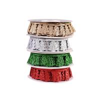 China 3cm*5y Ultrasonic Chritsmas Ribbon For Gift Packing And Garment Accessories for sale